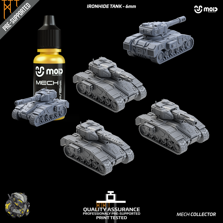 3D Printable Ironhide Tank – 6mm Scale by Moid