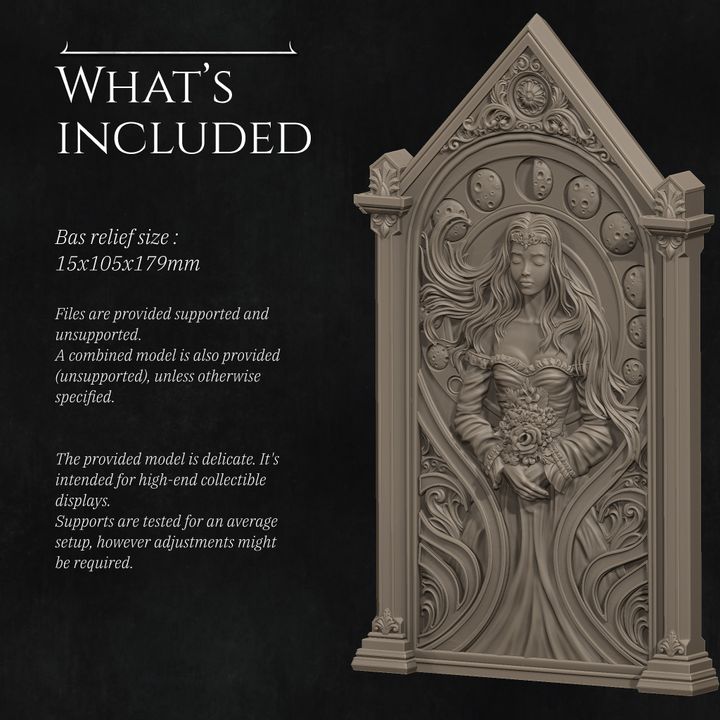 3D Printable Bas Relief : Sleeping Princess by Nerikson