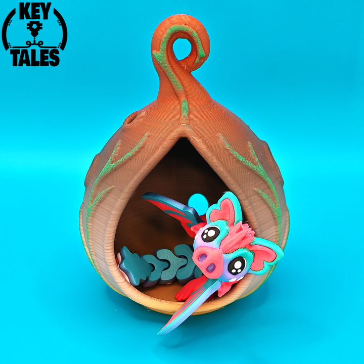 3D Printable The Dragon June & Nest (keychain, mini, standard) flexi by ...
