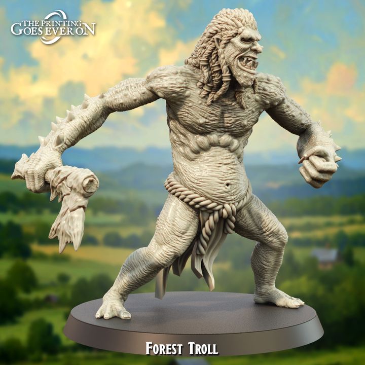 3D Printable Forest Troll - Presupported by The Printing Goes Ever On