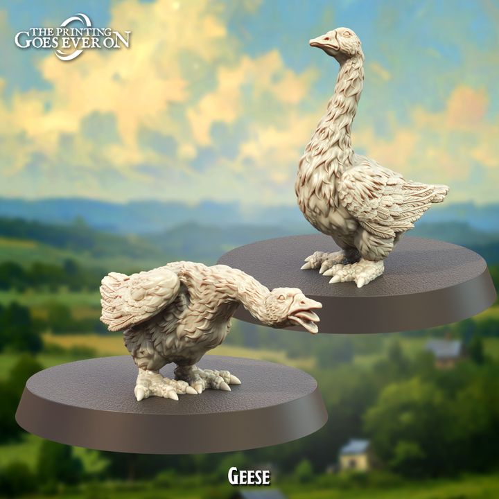 3D Printable Geese - Presupported by The Printing Goes Ever On