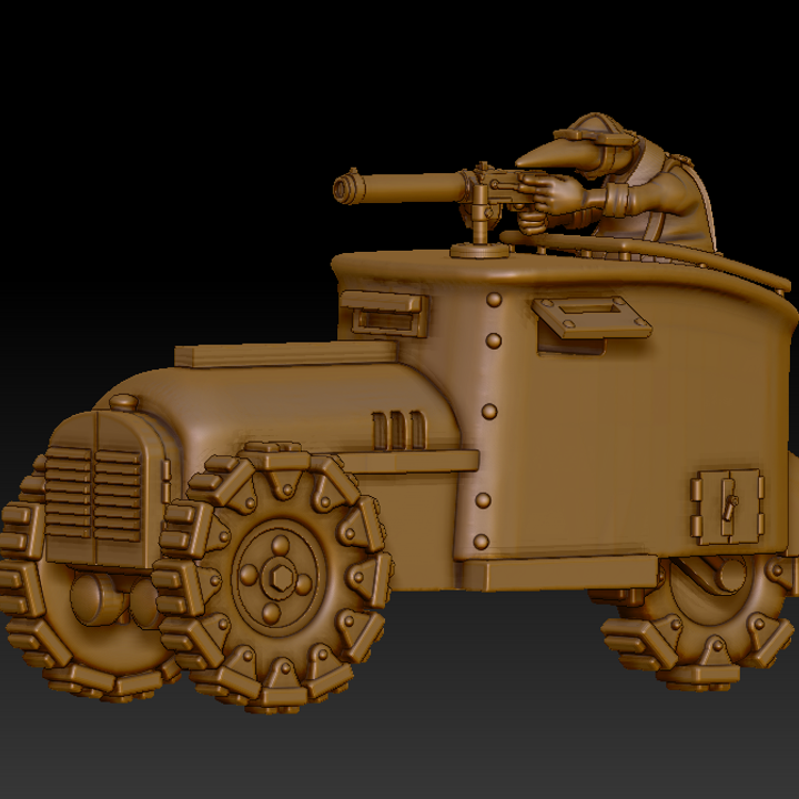 3D Printable Crusader Nae-bon Armored Wagon by Josh Qualtieri