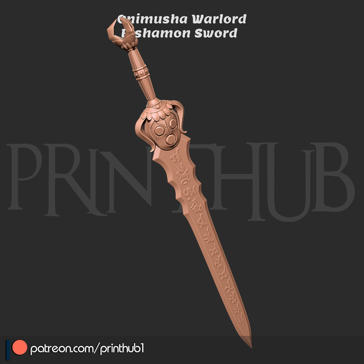 3D Printable Bishamon Sword – Onimusha Fan Art | Legendary Cosplay Prop ...