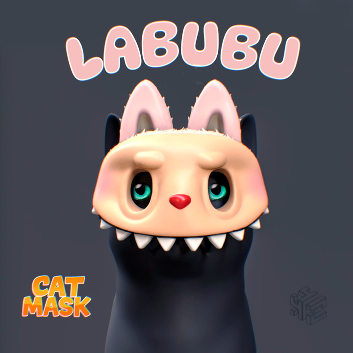 3D Printable Labubu Style Cat Mask – Stylized 3D Print Model for Toys ...