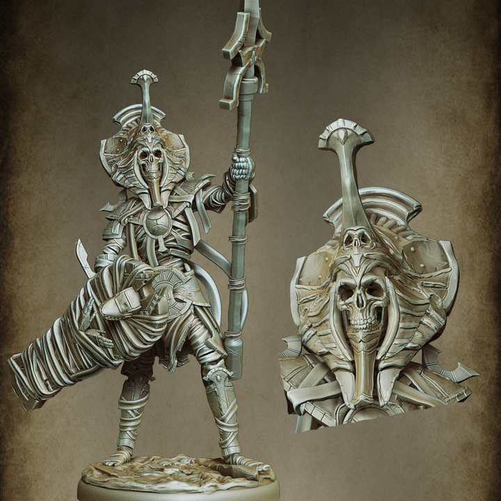 3D Printable Echoes from the Tomb: Mummy Army - Champions by Monolith Arts