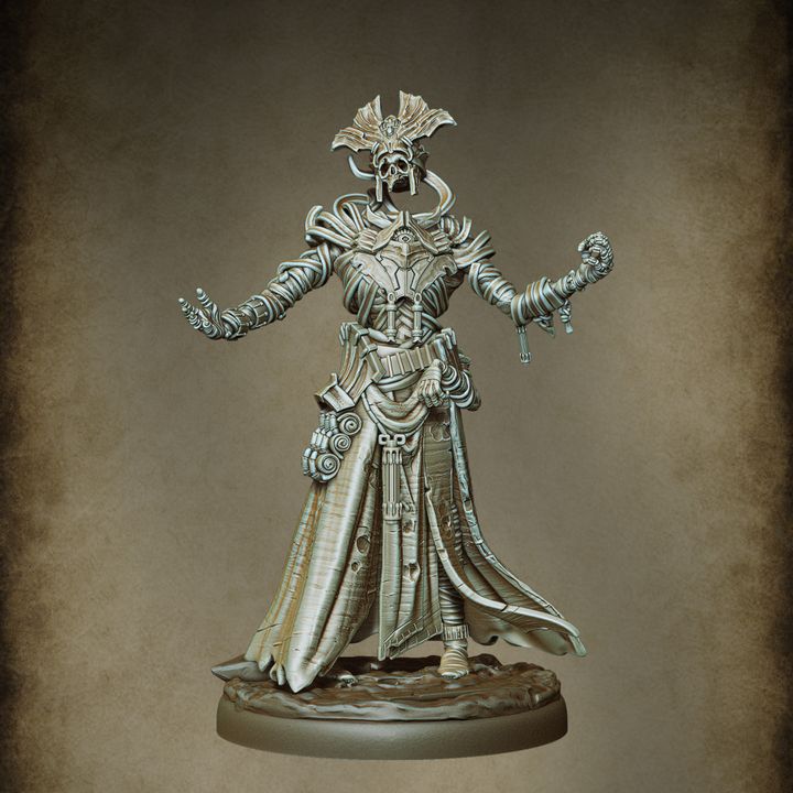 3D Printable Echoes from the Tomb: Mummy Army - Mummy Mage by Monolith Arts