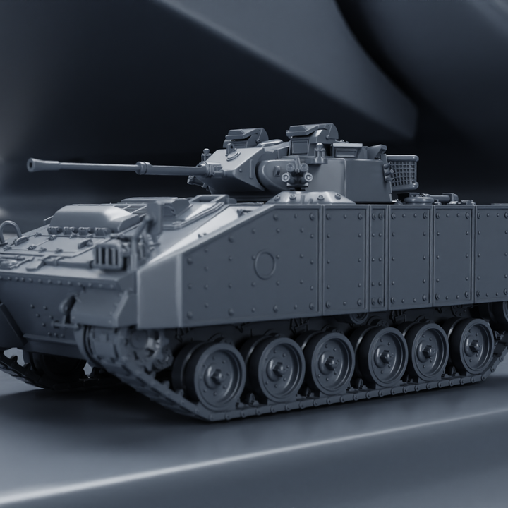 3D Printable Warrior FV-510 IFV (UK, Cold war) (1:56 and 1:100 scale ...