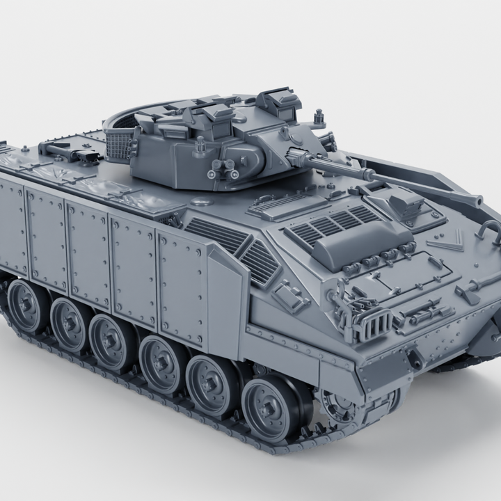 3D Printable Warrior FV-510 IFV (UK, Cold war) (1:56 and 1:100 scale ...