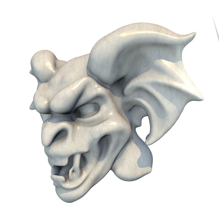 3D Printable Gargoyle Head 17 by 1xMerch