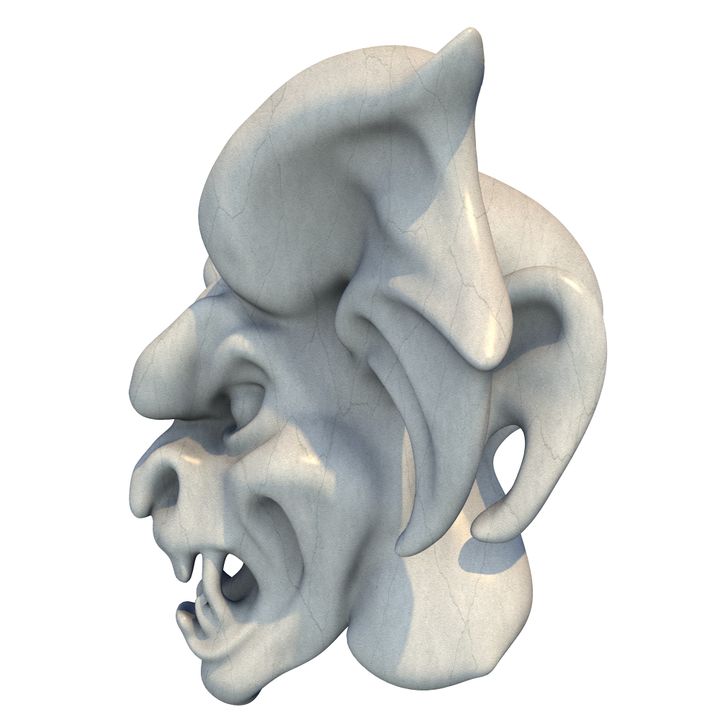 3D Printable Gargoyle Head 17 by 1xMerch