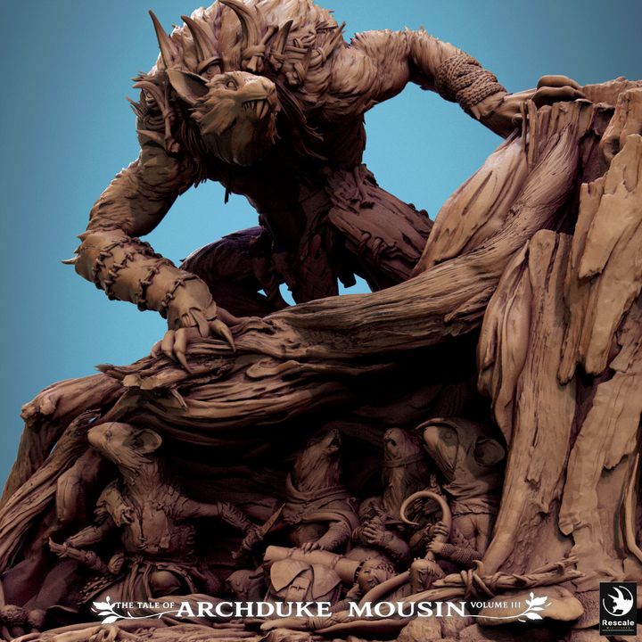 3D Printable Mice hiding from danger by Rescale Miniatures