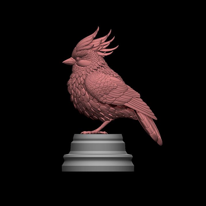 3D Printable Bird Sculpture by 3Dimontis
