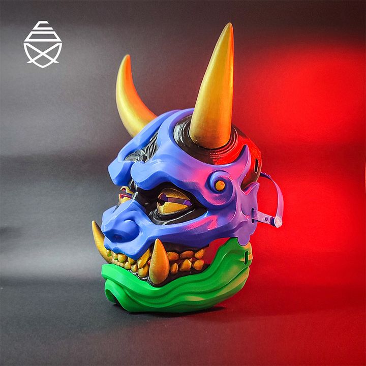 3D Printable Oni Chibi Mask by PipeCox