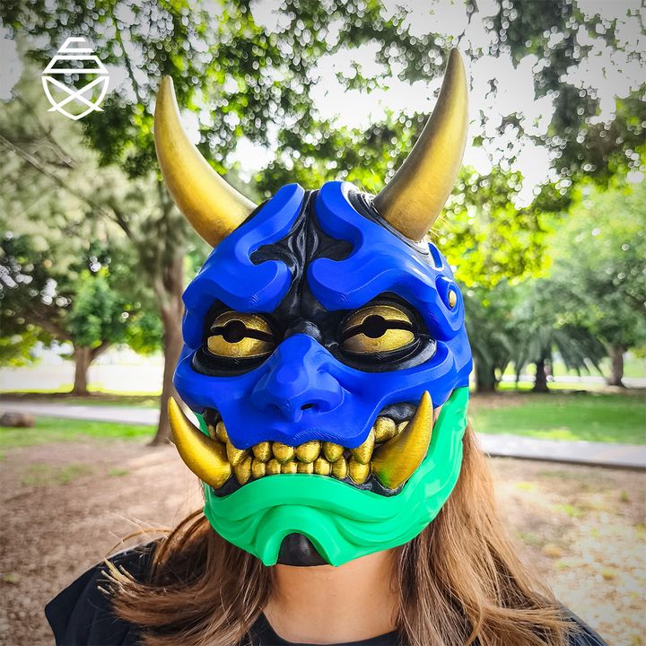 3D Printable Oni Chibi Mask by PipeCox