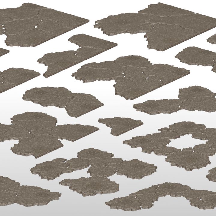 3D Printable Concrete Buildings Ruins (Modular) by Dani Amengual