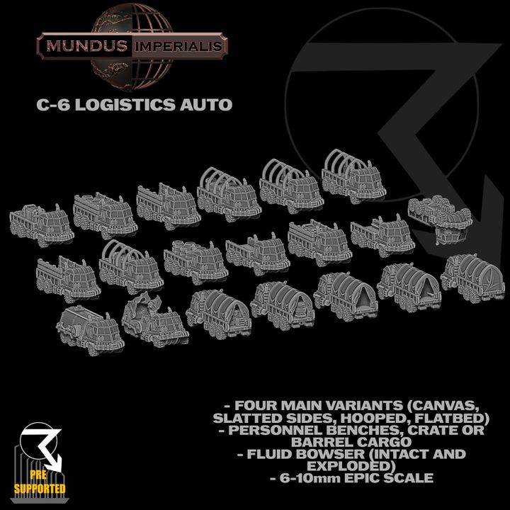 3D Printable Mundus Imperialis - C6 Logistics Auto (Epic Scale) by Thunderhead Studio