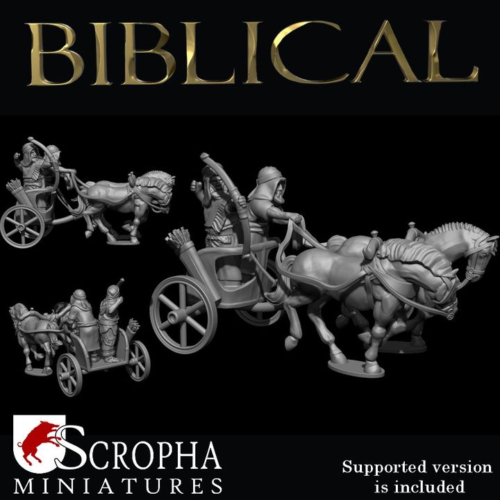 3D Printable hebrew light chariot by Scropha Miniatures