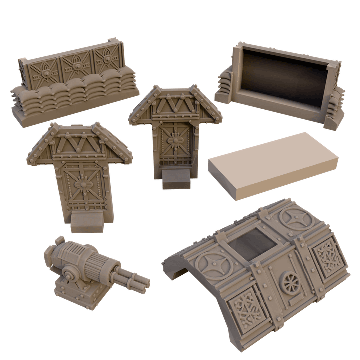 3D Printable Trench Modular Bunker - 3D Print Tabletop RPG Miniature ...