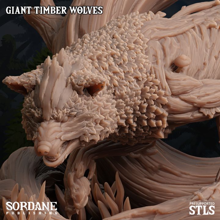 3D Printable Giant Timber Wolves by Sordane Publishing