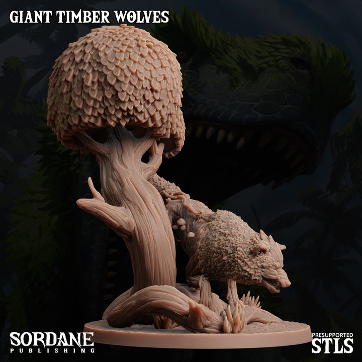 3D Printable Giant Timber Wolves by Sordane Publishing