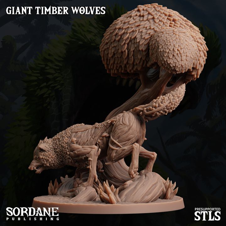 3D Printable Giant Timber Wolves by Sordane Publishing