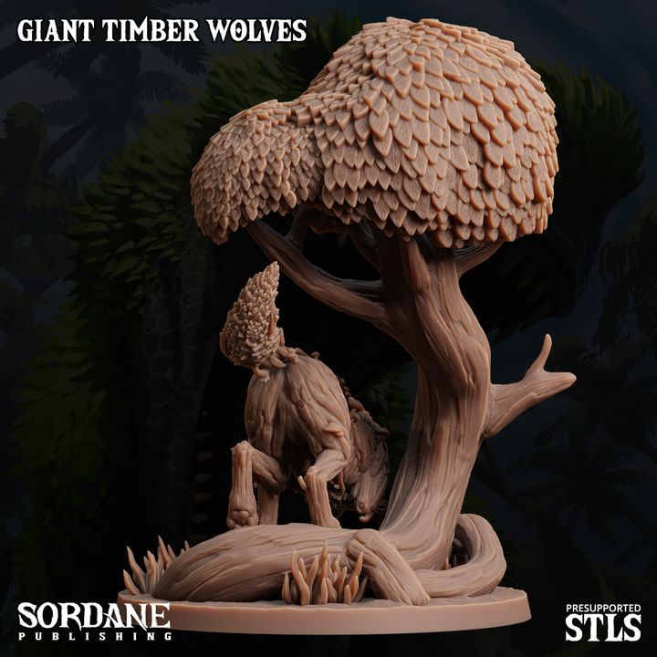 3D Printable Giant Timber Wolves by Sordane Publishing