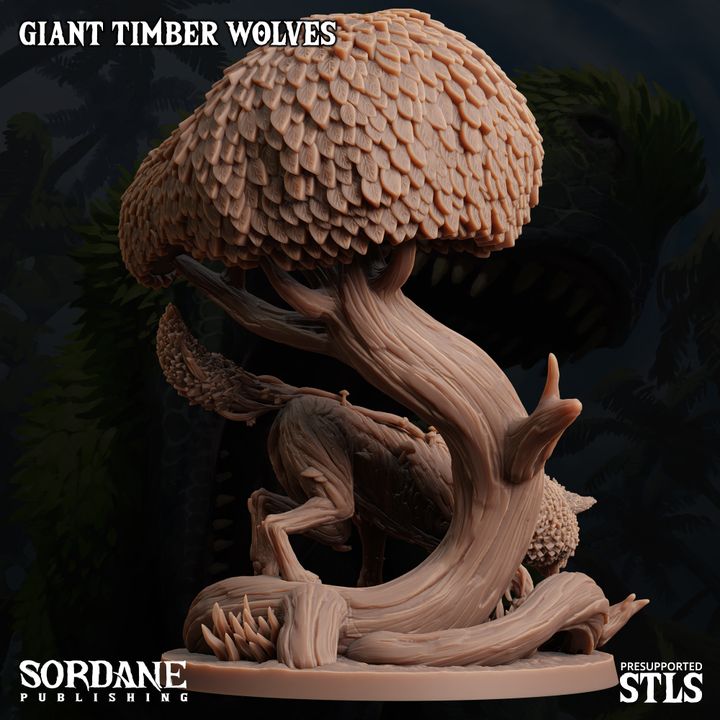 3D Printable Giant Timber Wolves by Sordane Publishing