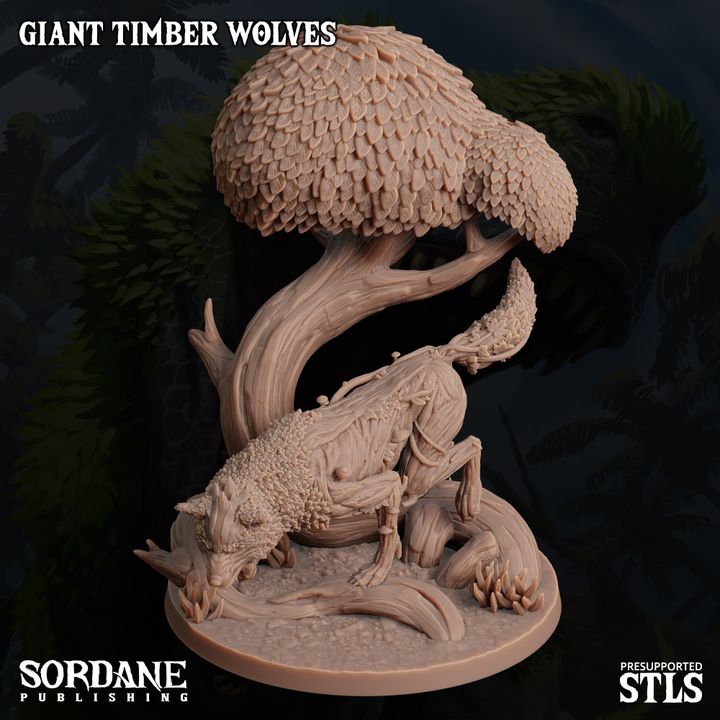 3D Printable Giant Timber Wolves by Sordane Publishing