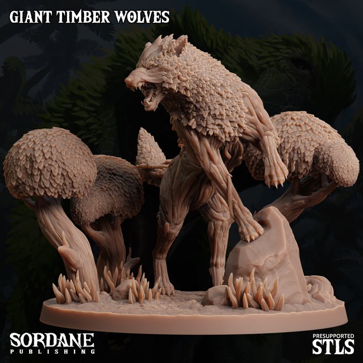 3D Printable Giant Timber Wolves by Sordane Publishing