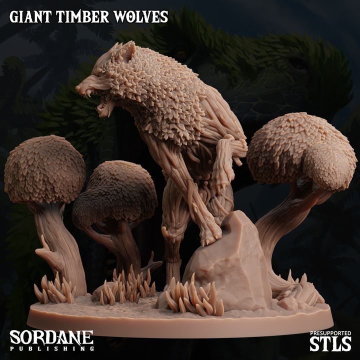 3D Printable Giant Timber Wolves by Sordane Publishing
