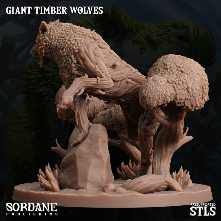 3D Printable Giant Timber Wolves by Sordane Publishing