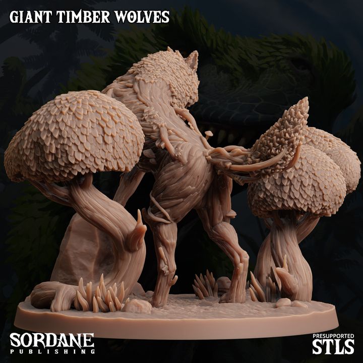 3D Printable Giant Timber Wolves by Sordane Publishing