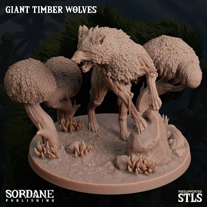 3D Printable Giant Timber Wolves by Sordane Publishing