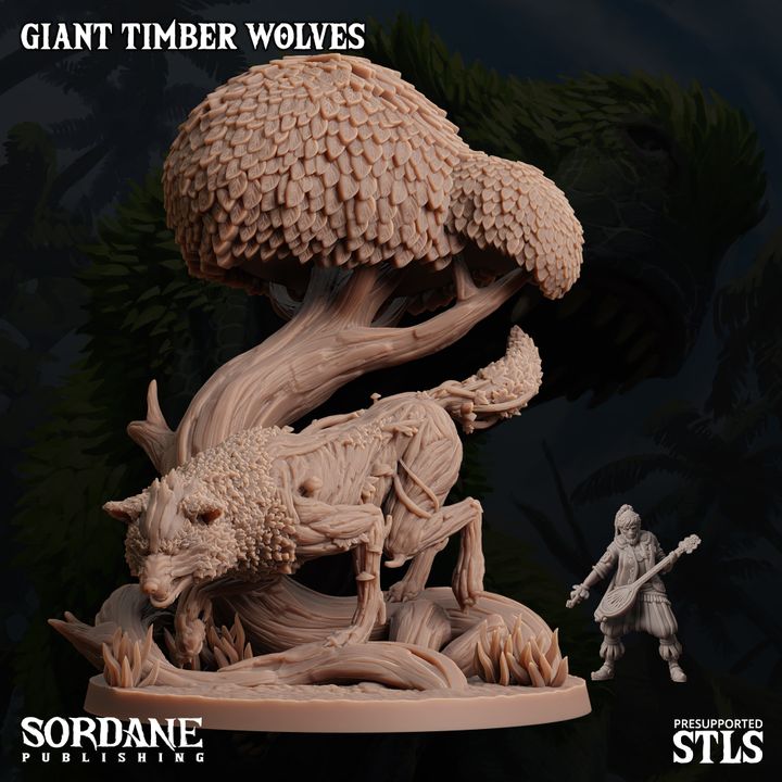 3D Printable Giant Timber Wolves by Sordane Publishing