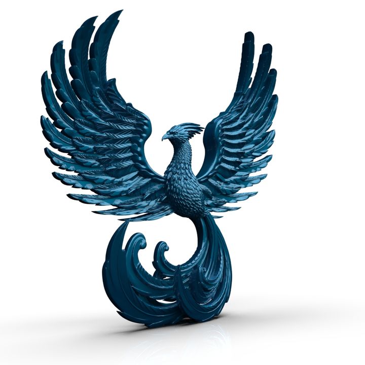 3D Printable phoenix sculpture by Dmitrii Tishchenkov