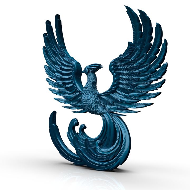 3D Printable phoenix sculpture by Dmitrii Tishchenkov