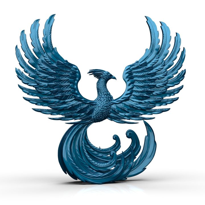 3D Printable phoenix sculpture by Dmitrii Tishchenkov