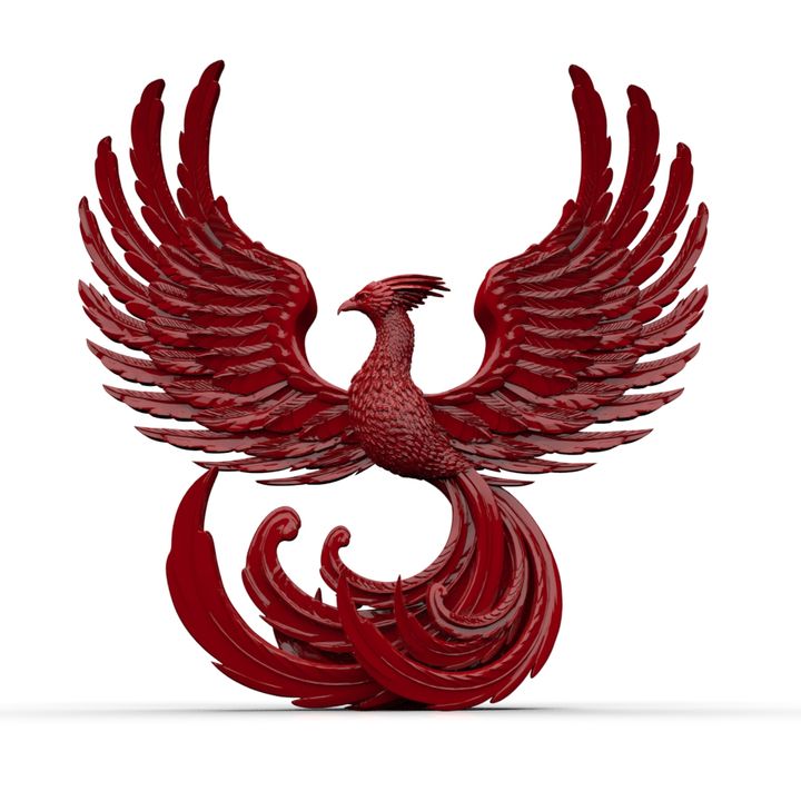 3D Printable phoenix sculpture by Dmitrii Tishchenkov