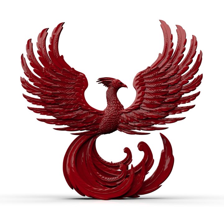 3D Printable phoenix sculpture by Dmitrii Tishchenkov