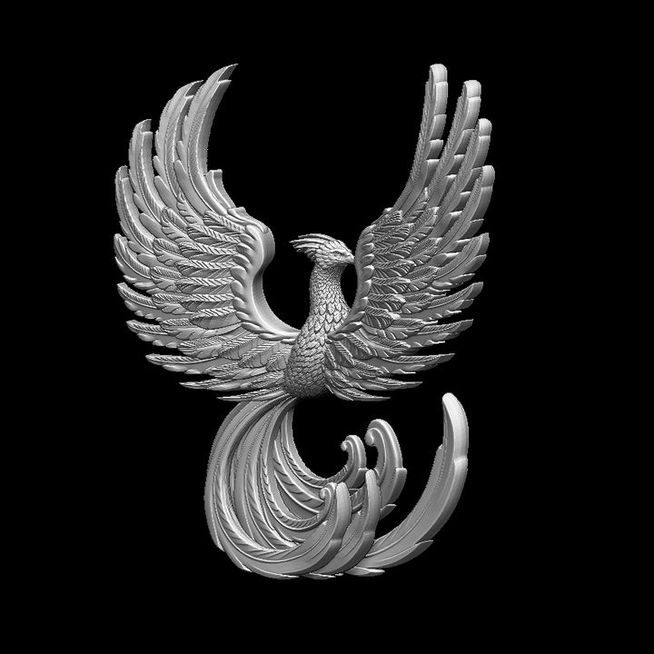 3D Printable phoenix sculpture by Dmitrii Tishchenkov