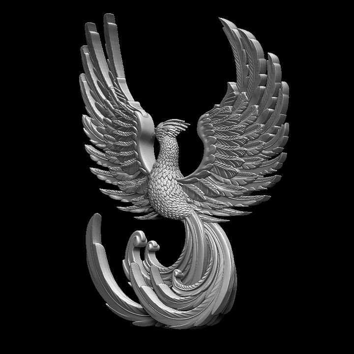 3D Printable phoenix sculpture by Dmitrii Tishchenkov