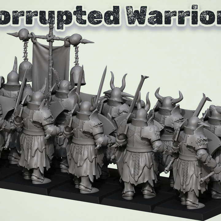 3D Printable CORRUPTED WARRIORS VOL 1 - MINICRAFT MINIATURES by Minicraft