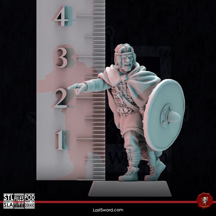 3D Printable Anglo-Saxons Ealdorman Leofwine by LastSword Miniatures