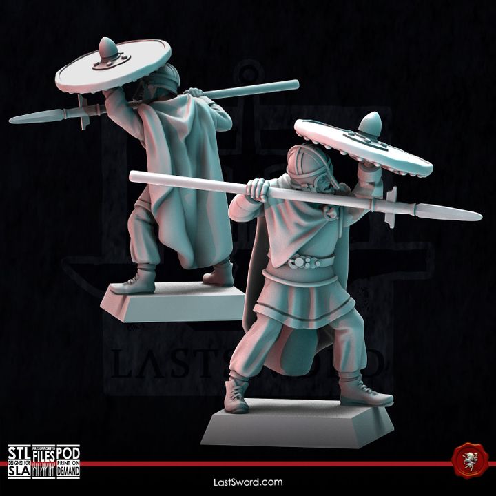 3D Printable Anglo-Saxons Ceorls by LastSword Miniatures