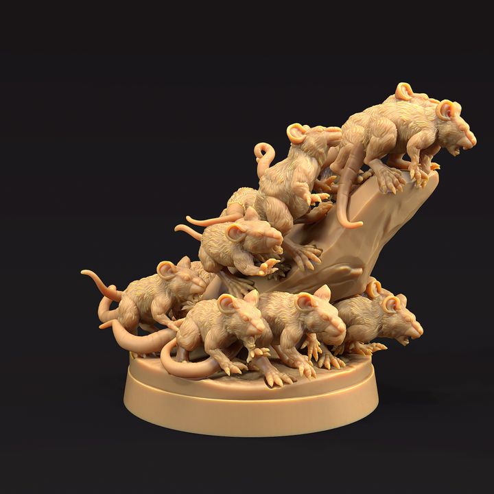 3D Printable Rat Swarm | PRESUPPORTED | Crimson Inquisition Pt. 3 by ...