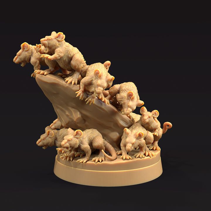 3D Printable Rat Swarm | PRESUPPORTED | Crimson Inquisition Pt. 3 by ...