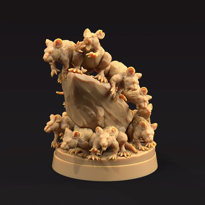 3D Printable Rat Swarm | PRESUPPORTED | Crimson Inquisition Pt. 3 by ...
