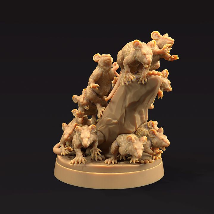 3D Printable Rat Swarm | PRESUPPORTED | Crimson Inquisition Pt. 3 by ...