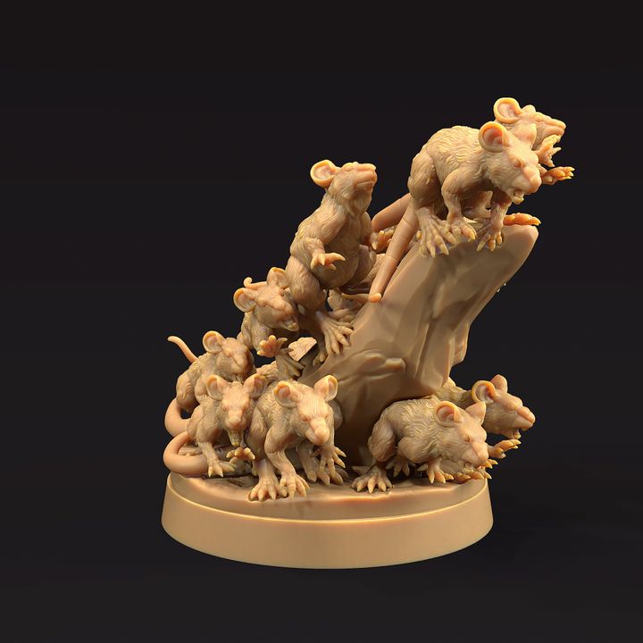 3D Printable Rat Swarm | PRESUPPORTED | Crimson Inquisition Pt. 3 by ...
