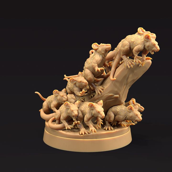 3D Printable Rat Swarm | PRESUPPORTED | Crimson Inquisition Pt. 3 by ...